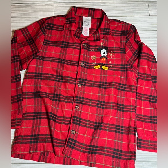 Disney | Pajamas | Mickey Mouse Red Flannel Shirt Button Down Kids 9 ...